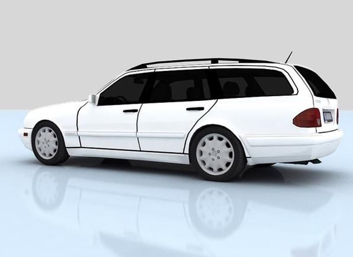 Mercedes Benz S210 3d Model