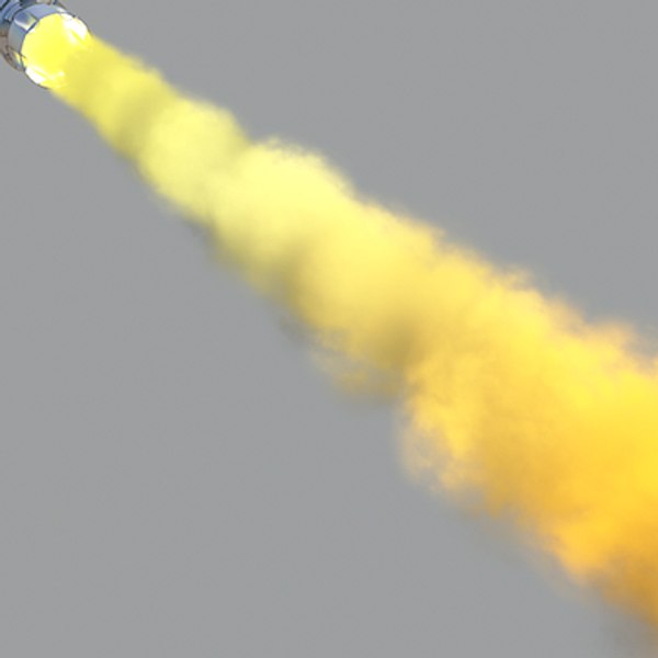 3d rocket exhaust trail