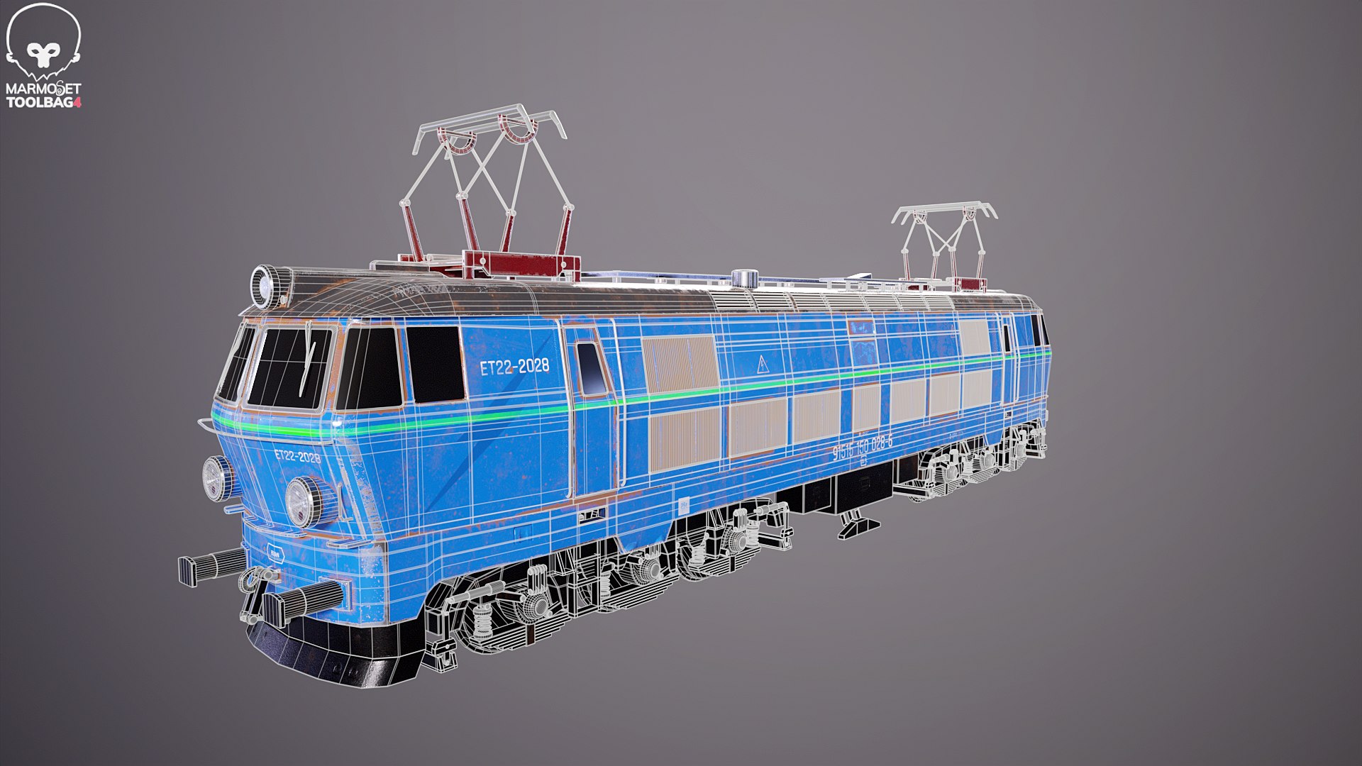 3D Electric Locomotive ET-22 Old Model - TurboSquid 2219157