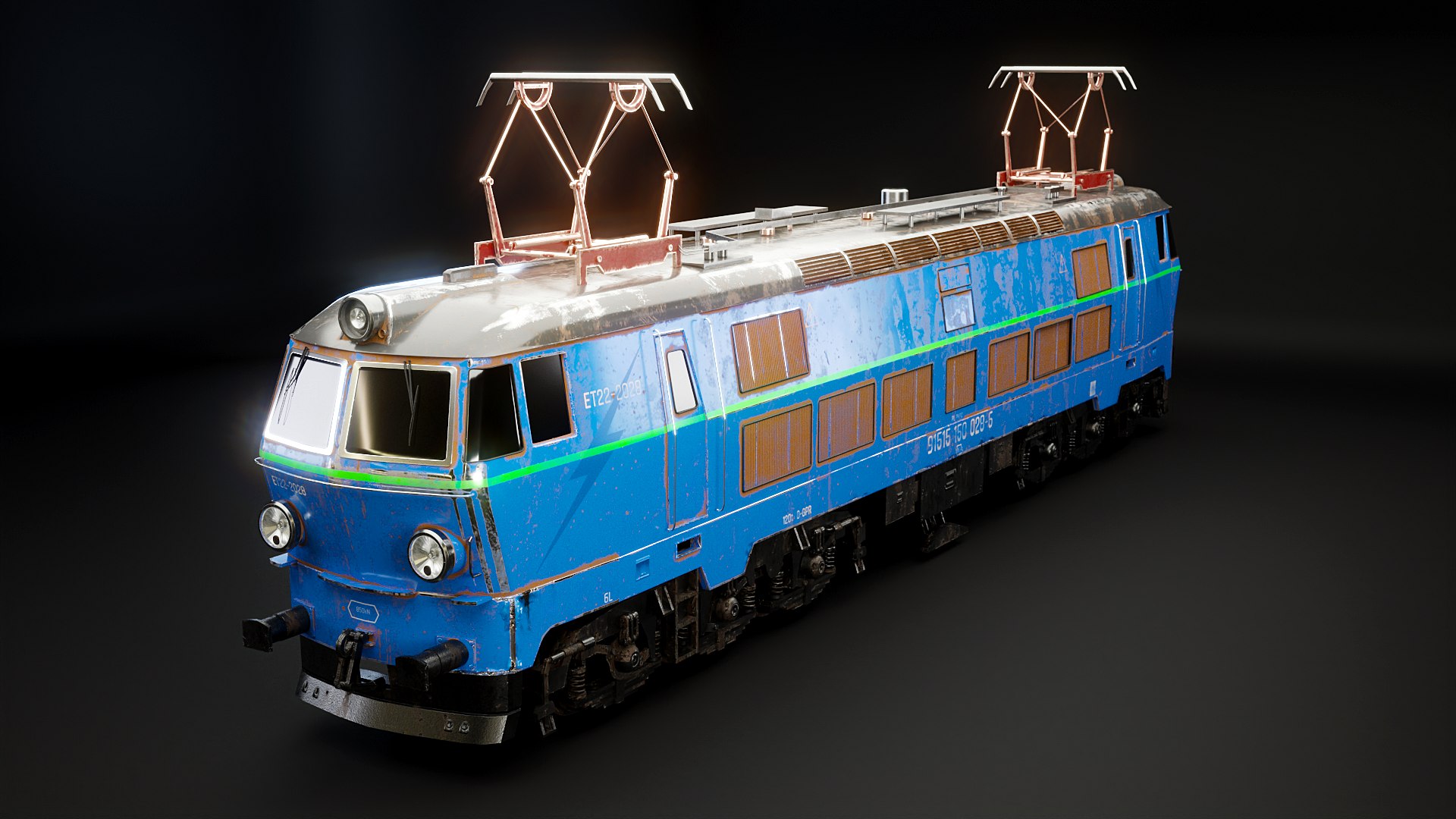 3D Electric Locomotive ET-22 Old Model - TurboSquid 2219157