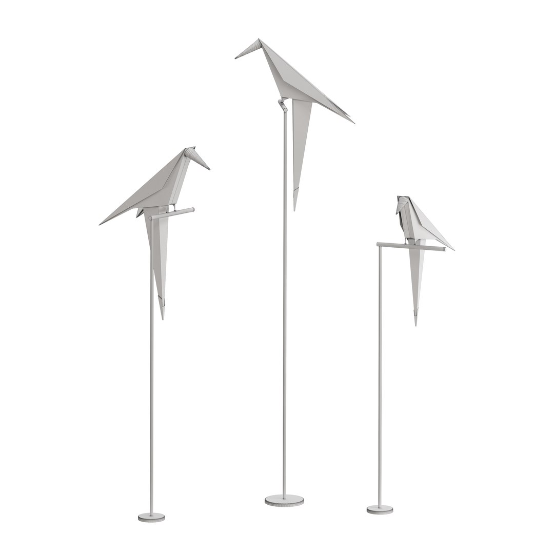 3D Origami Bird Lamp Model - TurboSquid 2017095