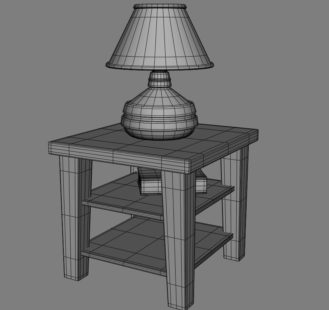 3d max table lamp book