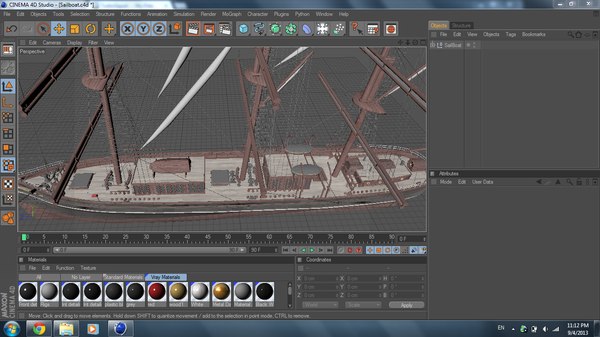 3d model of sailboat