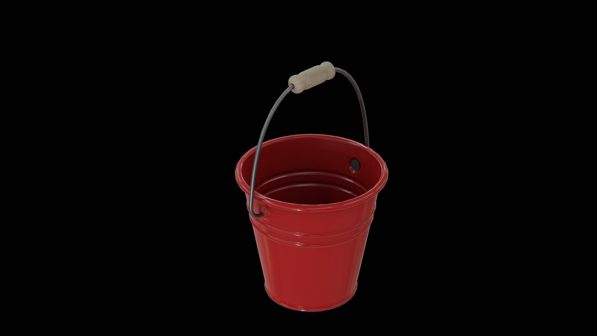 Bucket red model - TurboSquid 1656474