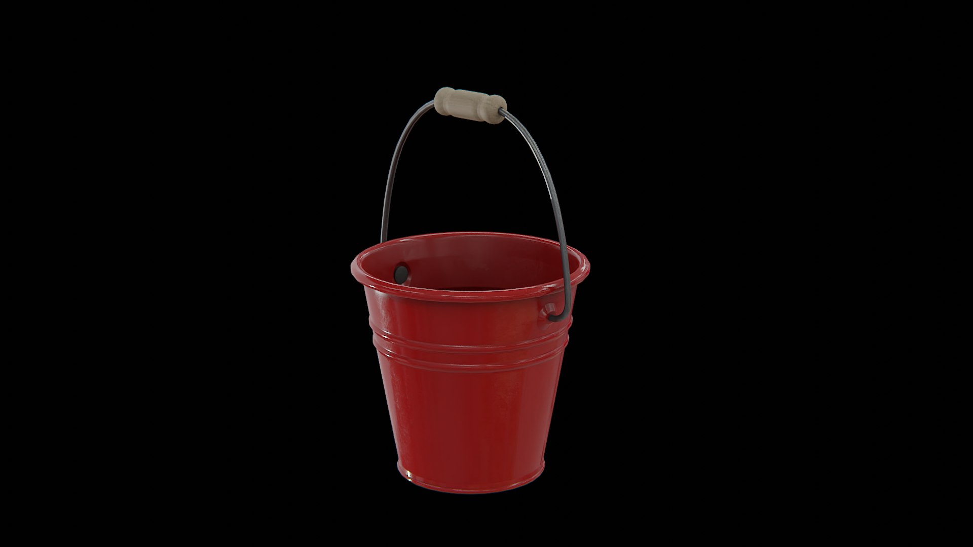 Bucket red model - TurboSquid 1656474