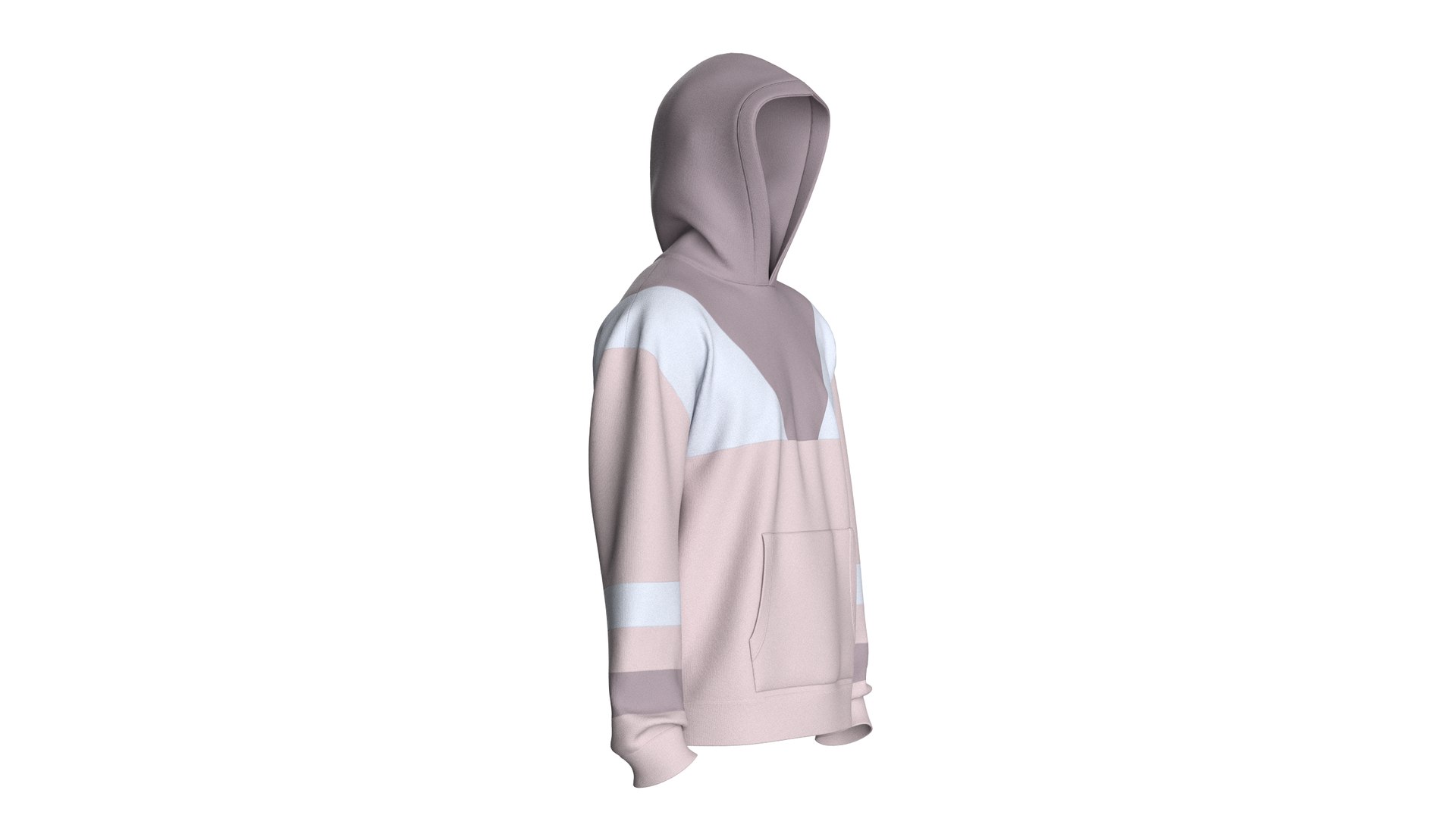 Men 3 Ton Kangaroo Pocket Hoodie 3D Model - TurboSquid 2515342
