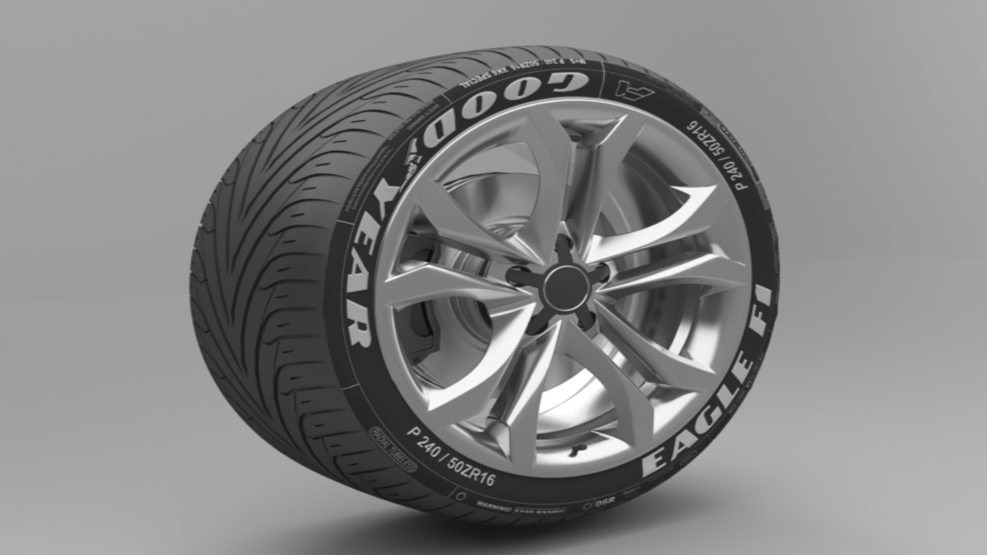 Realistic Tire Wheel 9 3D model - TurboSquid 1723197