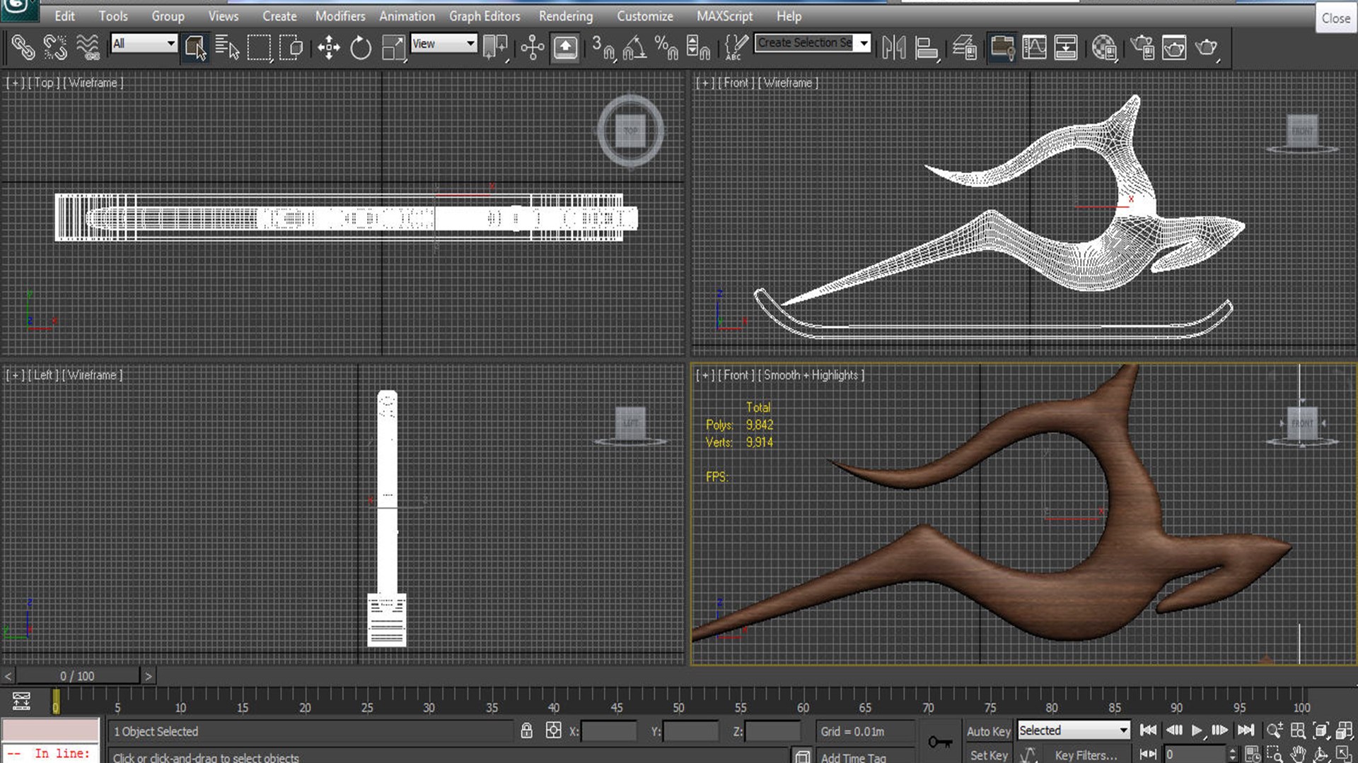 3D Deer Wood Carving Model - TurboSquid 2242577