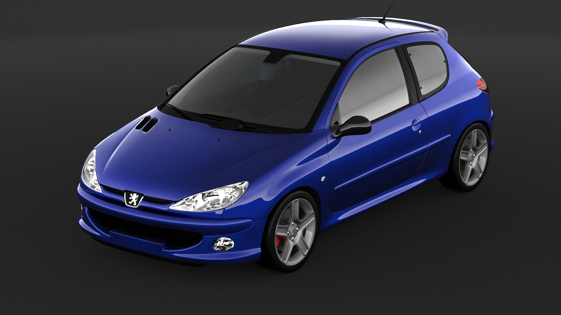 206 Gti Peugeot 3D Model - TurboSquid 1377903