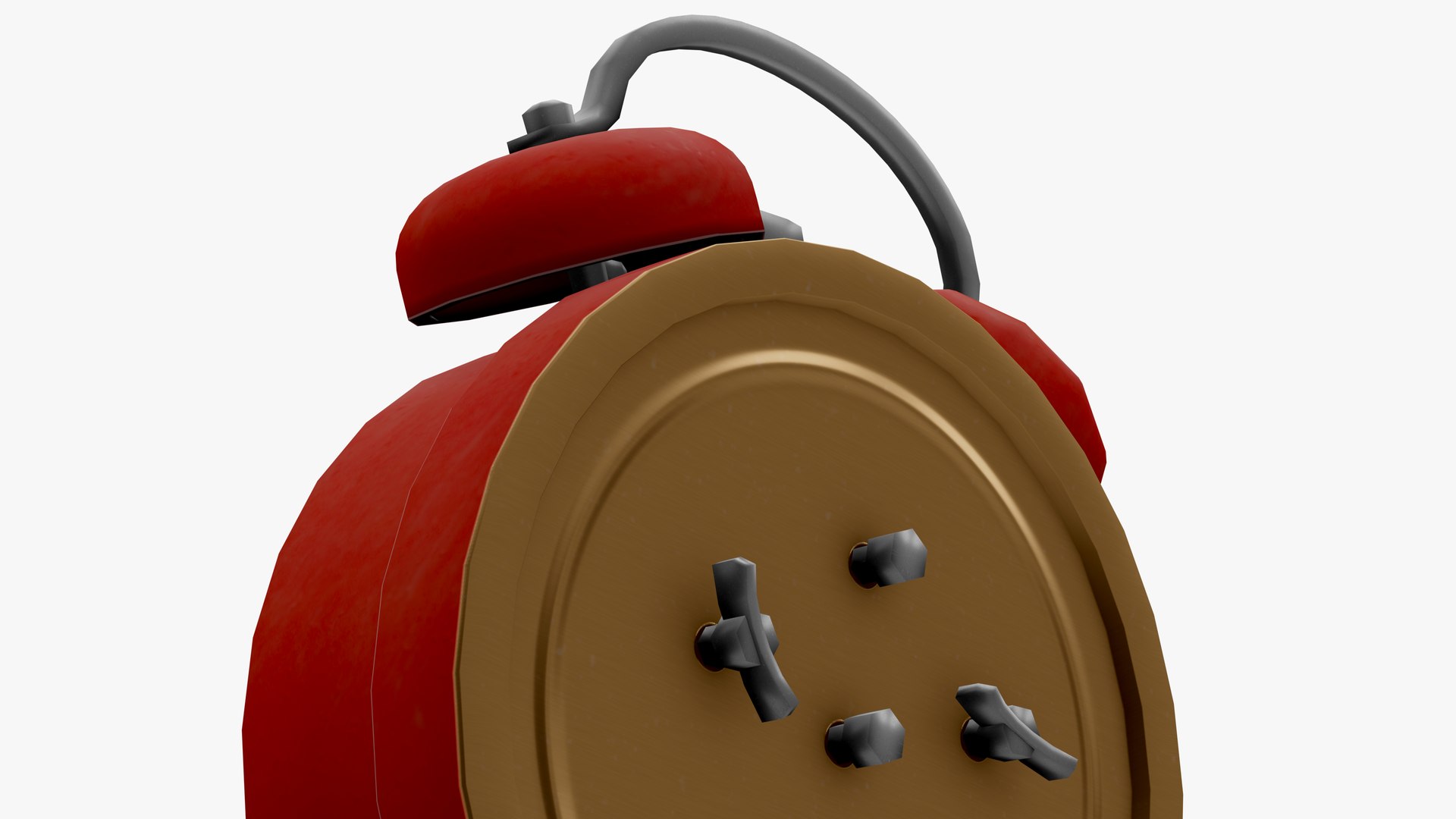 3D Stylized Cartoon Vintage Red Alarm Clock Prop Asset - TurboSquid 2028991