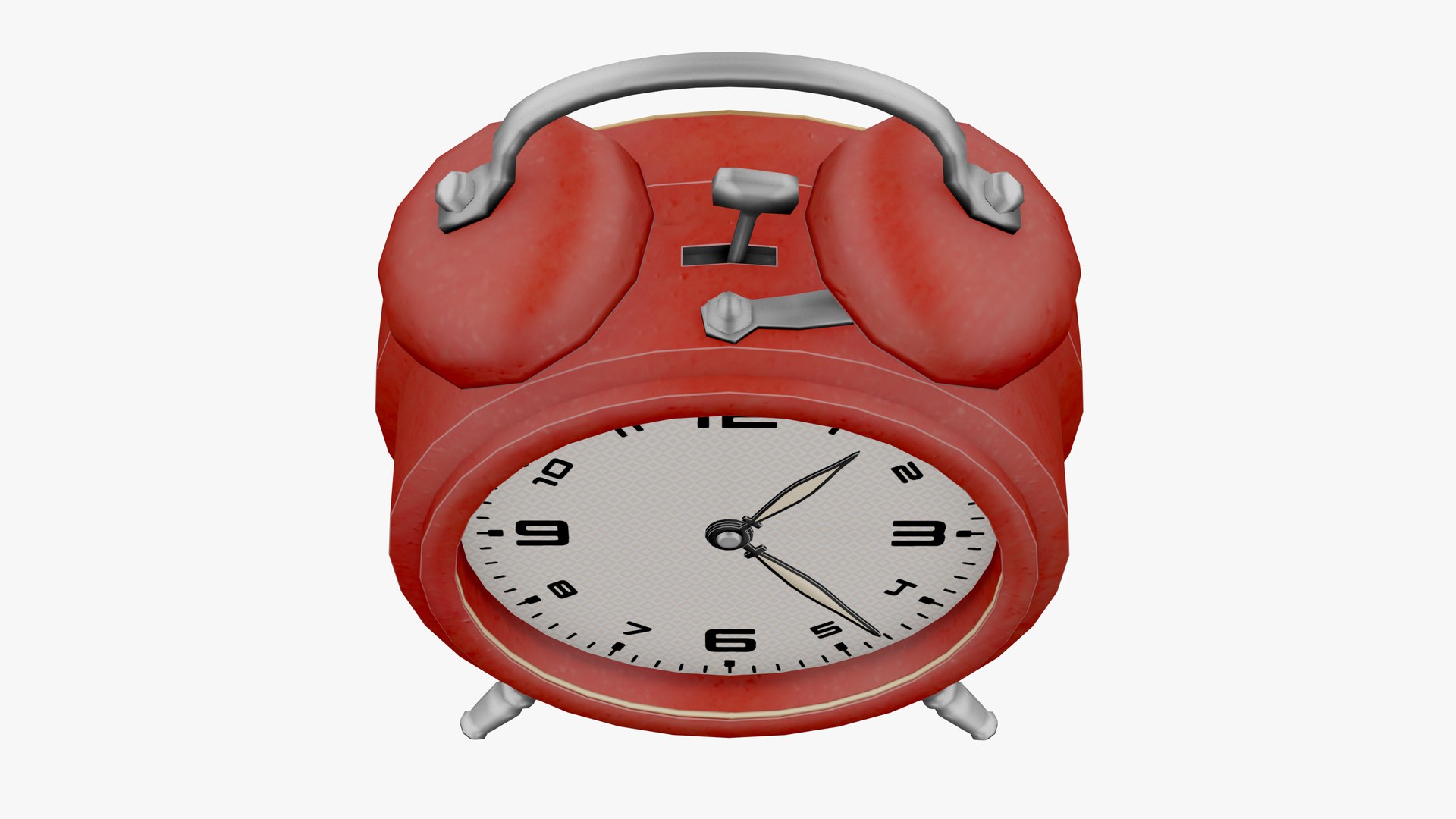 3D Stylized Cartoon Vintage Red Alarm Clock Prop Asset - TurboSquid 2028991