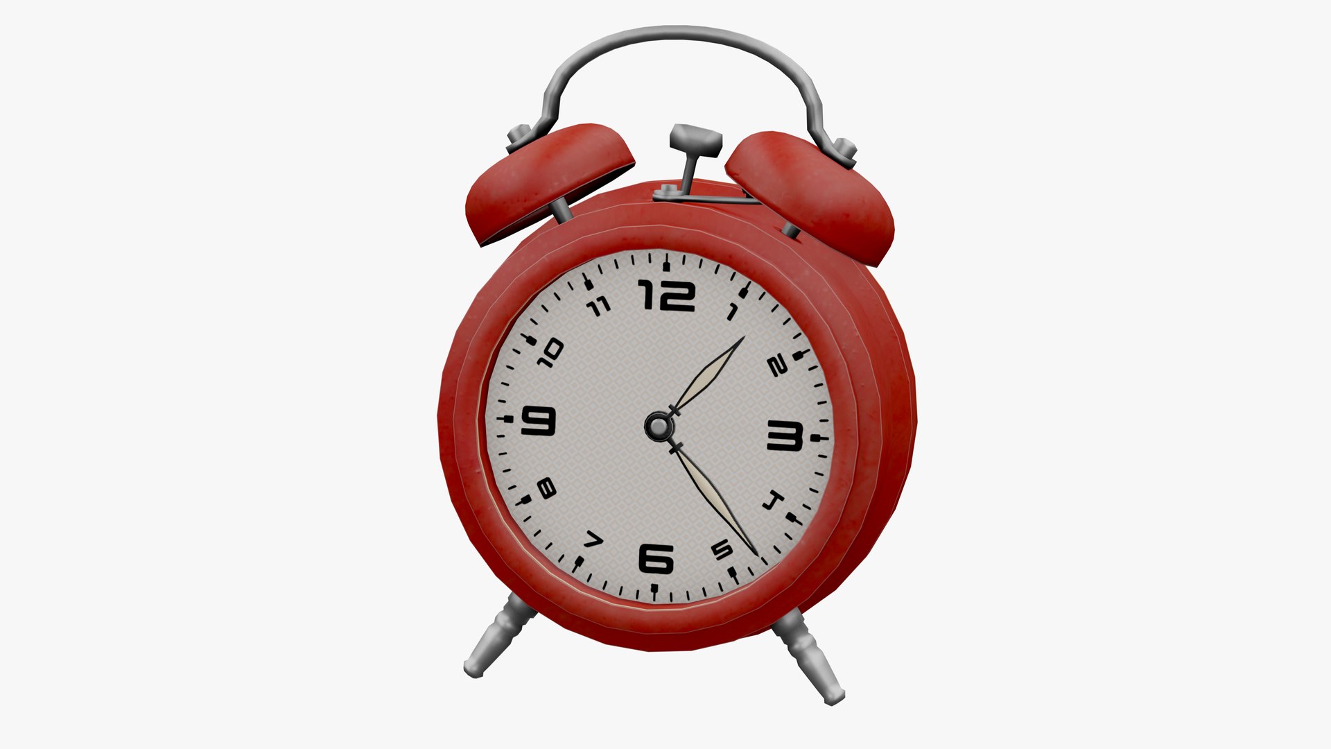 3D Stylized Cartoon Vintage Red Alarm Clock Prop Asset - TurboSquid 2028991
