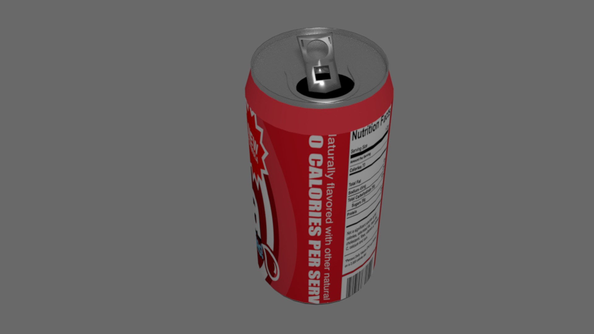 3d Model Of Realistic Soda