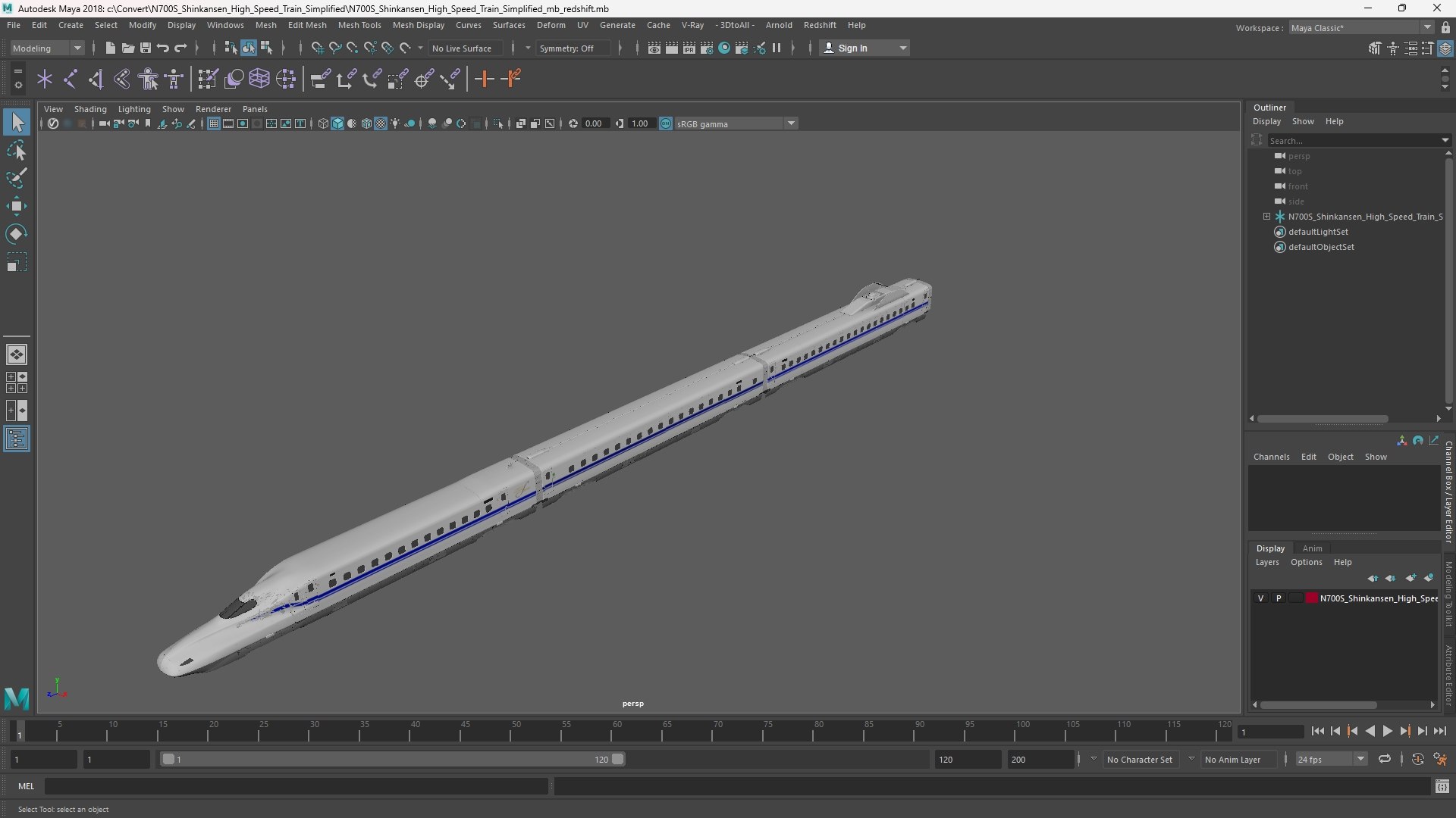 3D N700S Shinkansen High Speed Train Simplified - TurboSquid 2474111