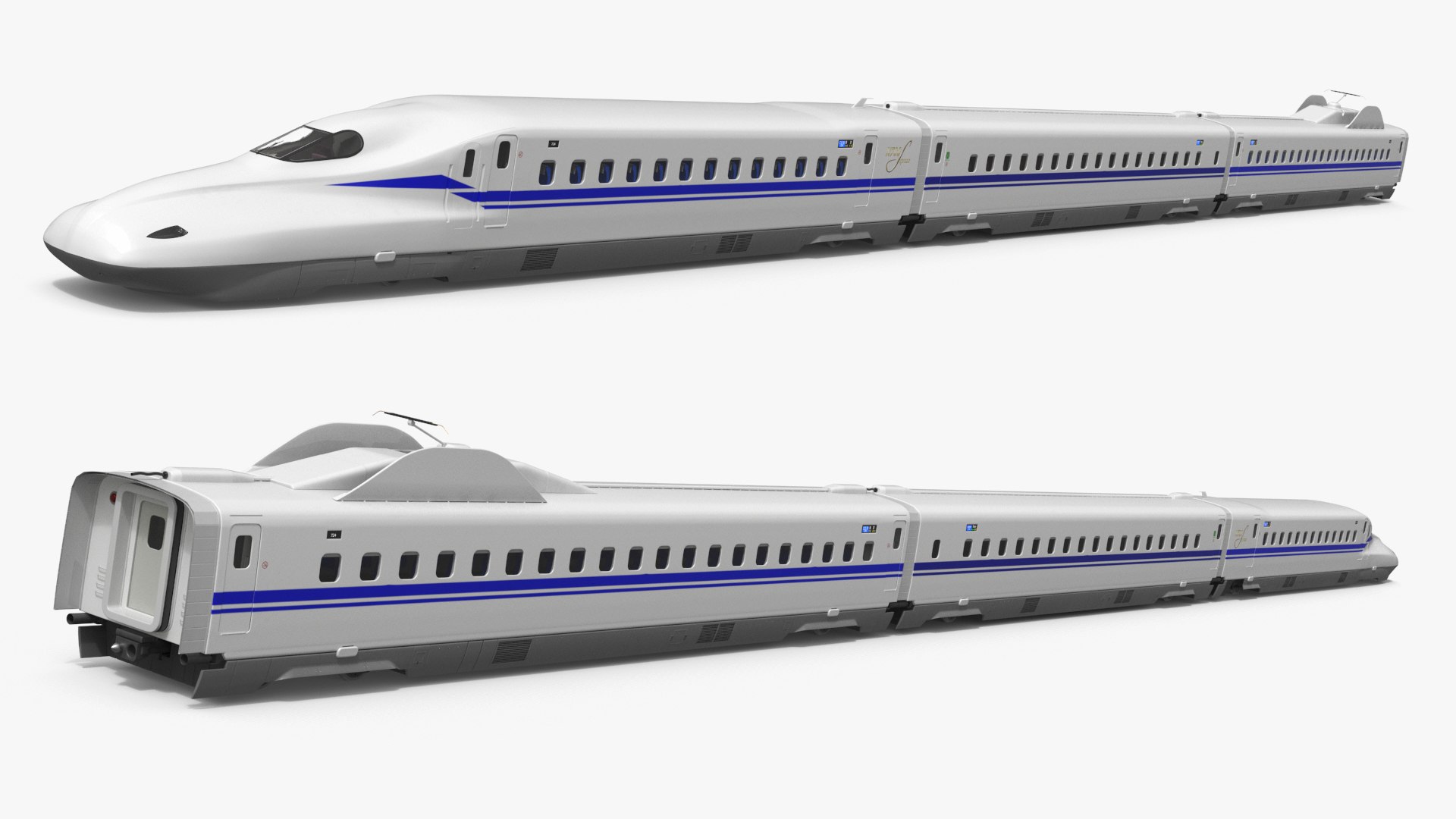 3D N700S Shinkansen High Speed Train Simplified - TurboSquid 2474111