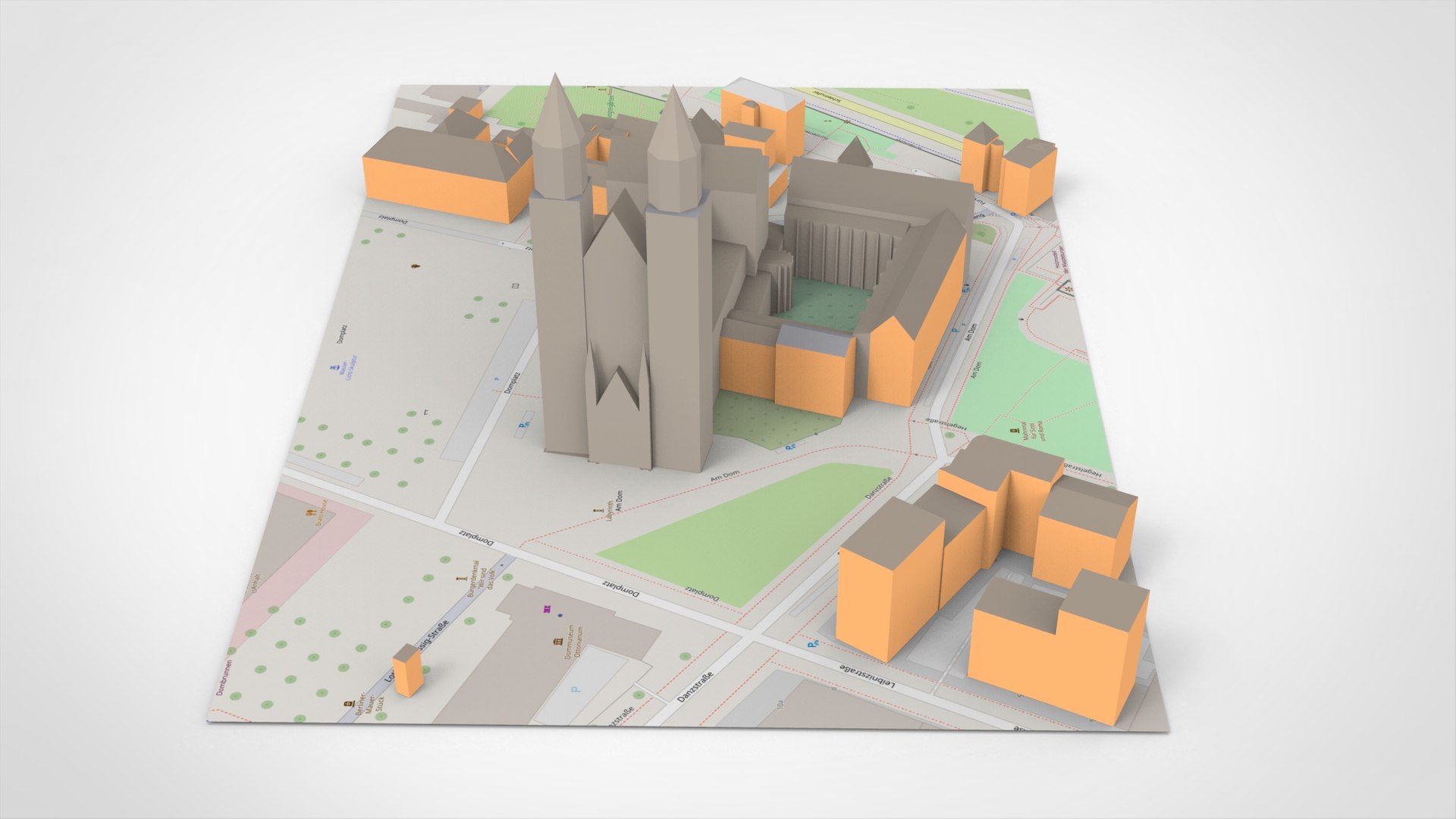 Magdeburg Cathedral Germany Low-poly 3D Model - TurboSquid 2203927