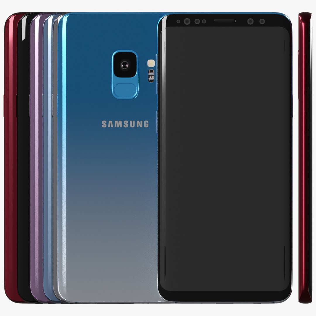Samsung Galaxy S9 All Colors Smartphone Model - TurboSquid 2093768