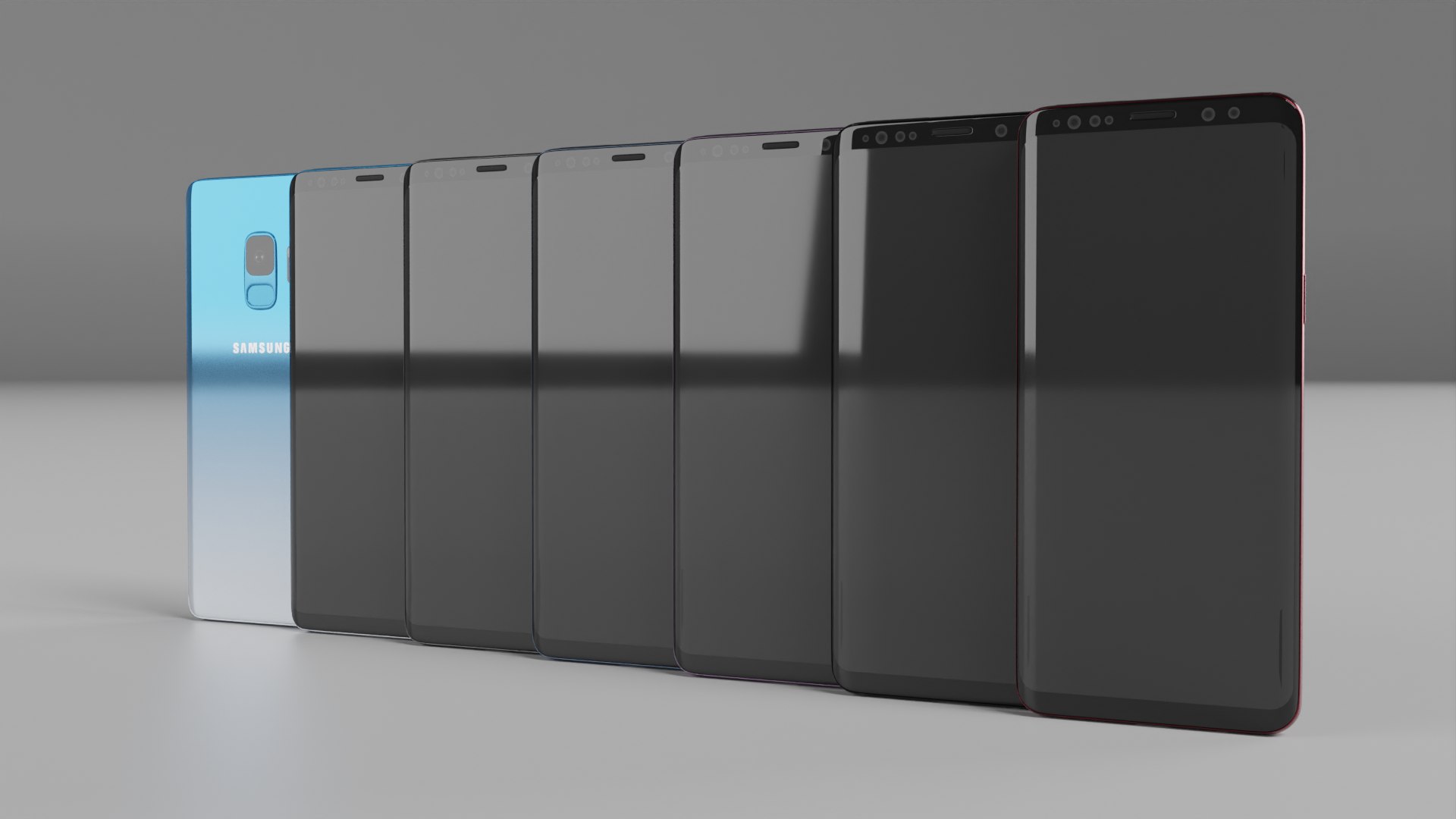 Samsung Galaxy S9 All Colors Smartphone Model - TurboSquid 2093768