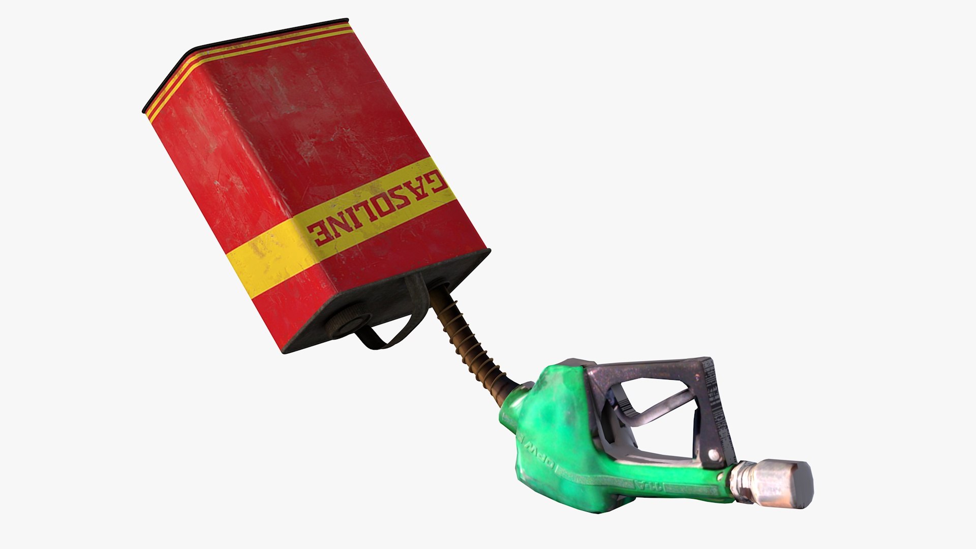 Fuel Can And Gas Nozzle 3D - TurboSquid 2116435