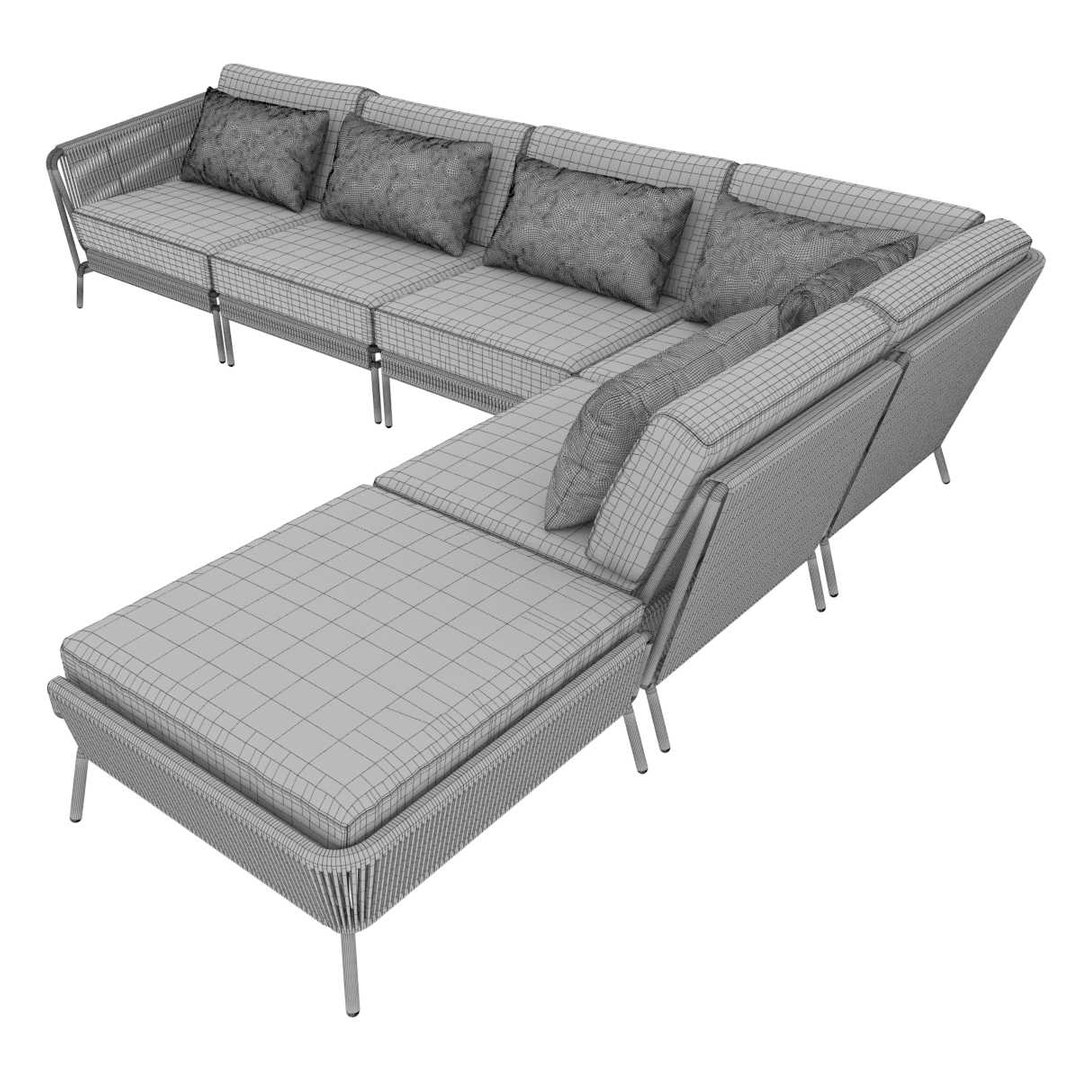 3D Sofa Sectional Model - TurboSquid 1648861