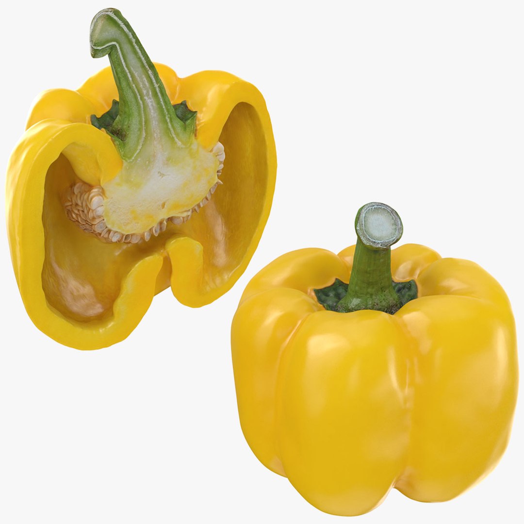 Yellow Bell Pepper Collection 3D - TurboSquid 2264372