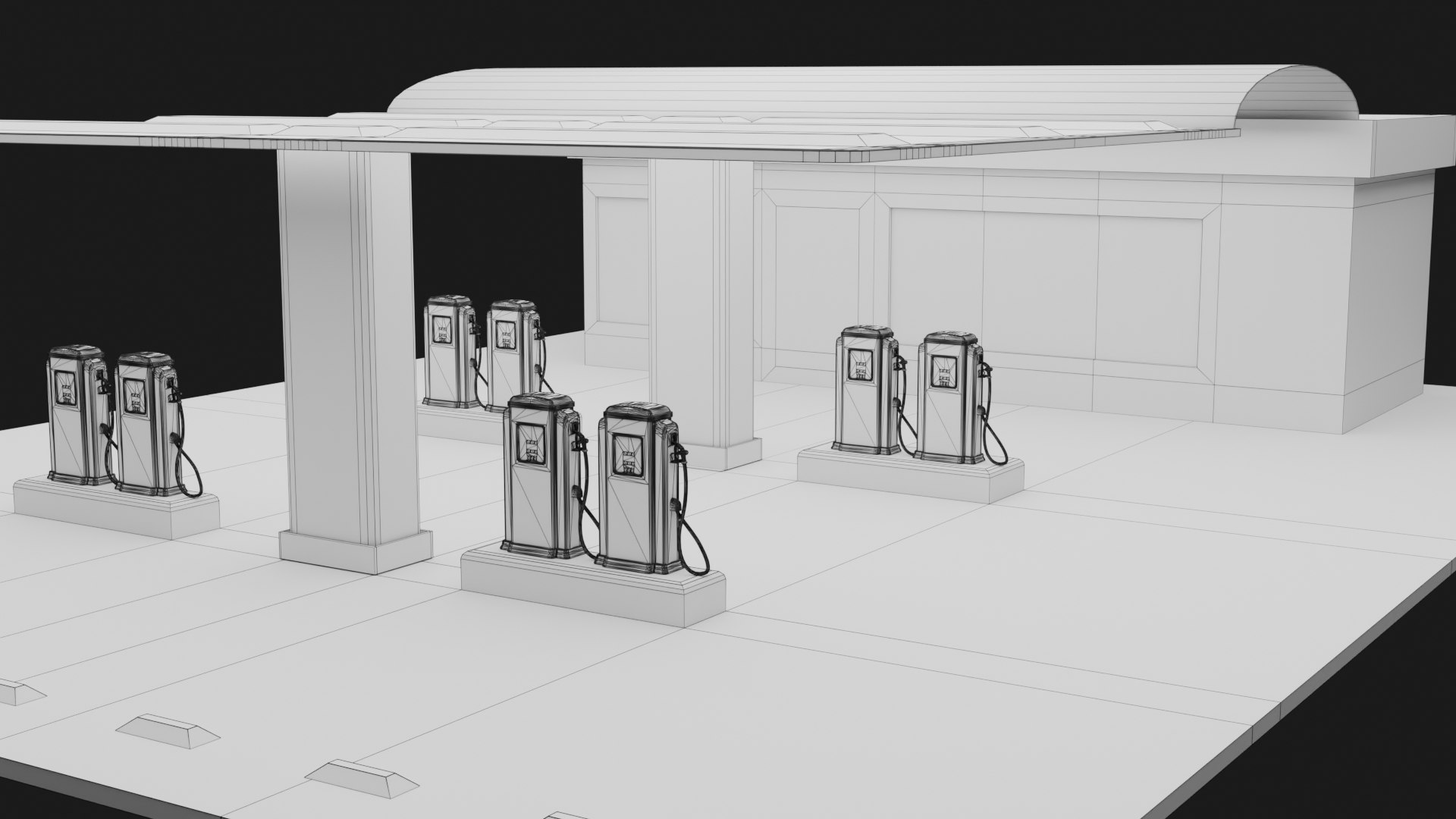 Petrol Station Model - TurboSquid 1733843