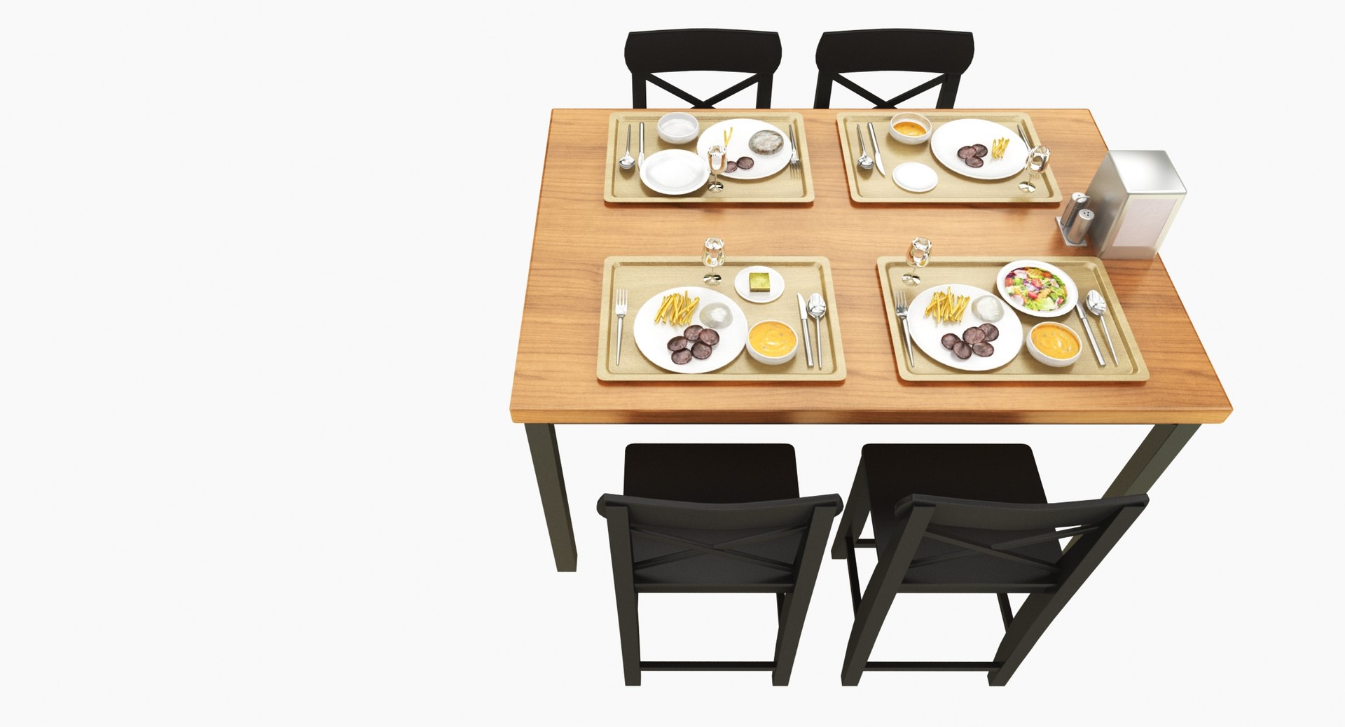 3D Dinning Table Model - TurboSquid 1403832