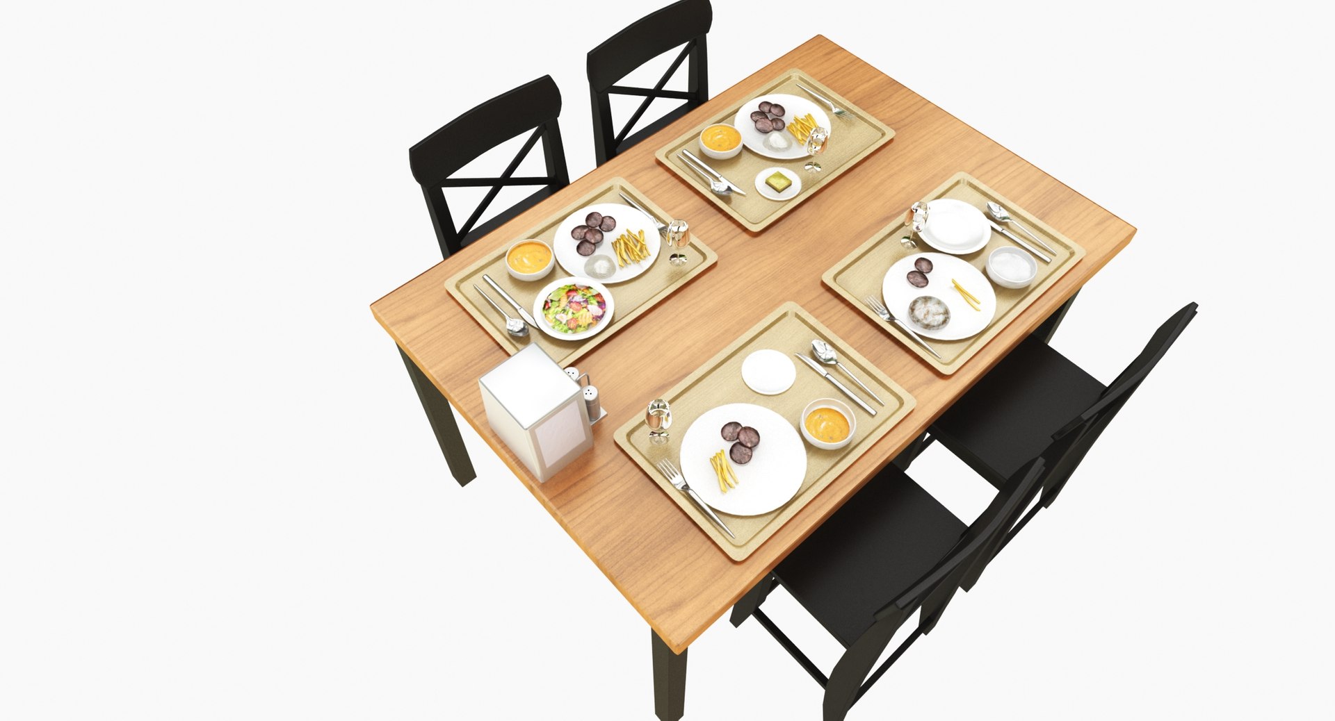 3D Dinning Table Model - TurboSquid 1403832