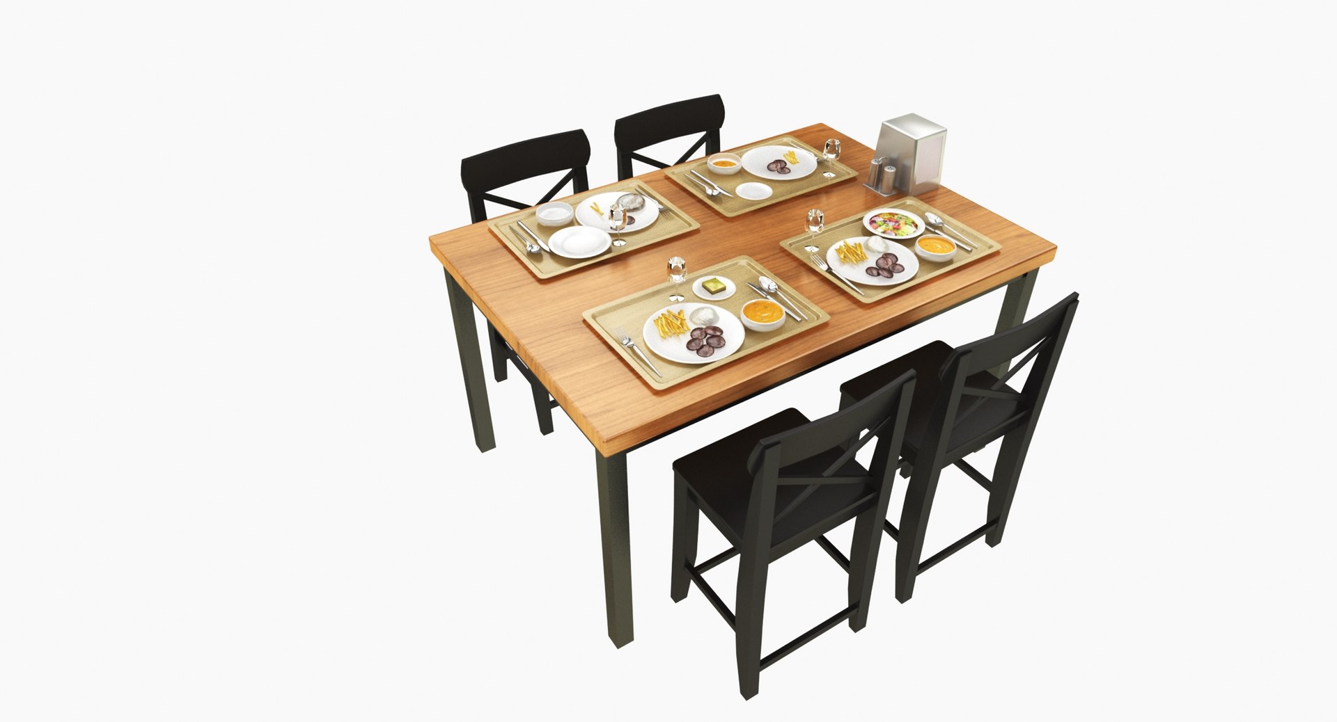 3D Dinning Table Model - TurboSquid 1403832