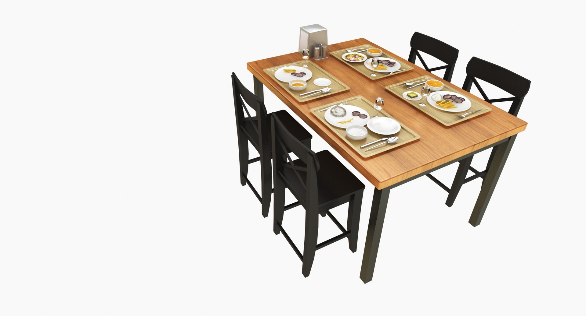 3D Dinning Table Model - TurboSquid 1403832