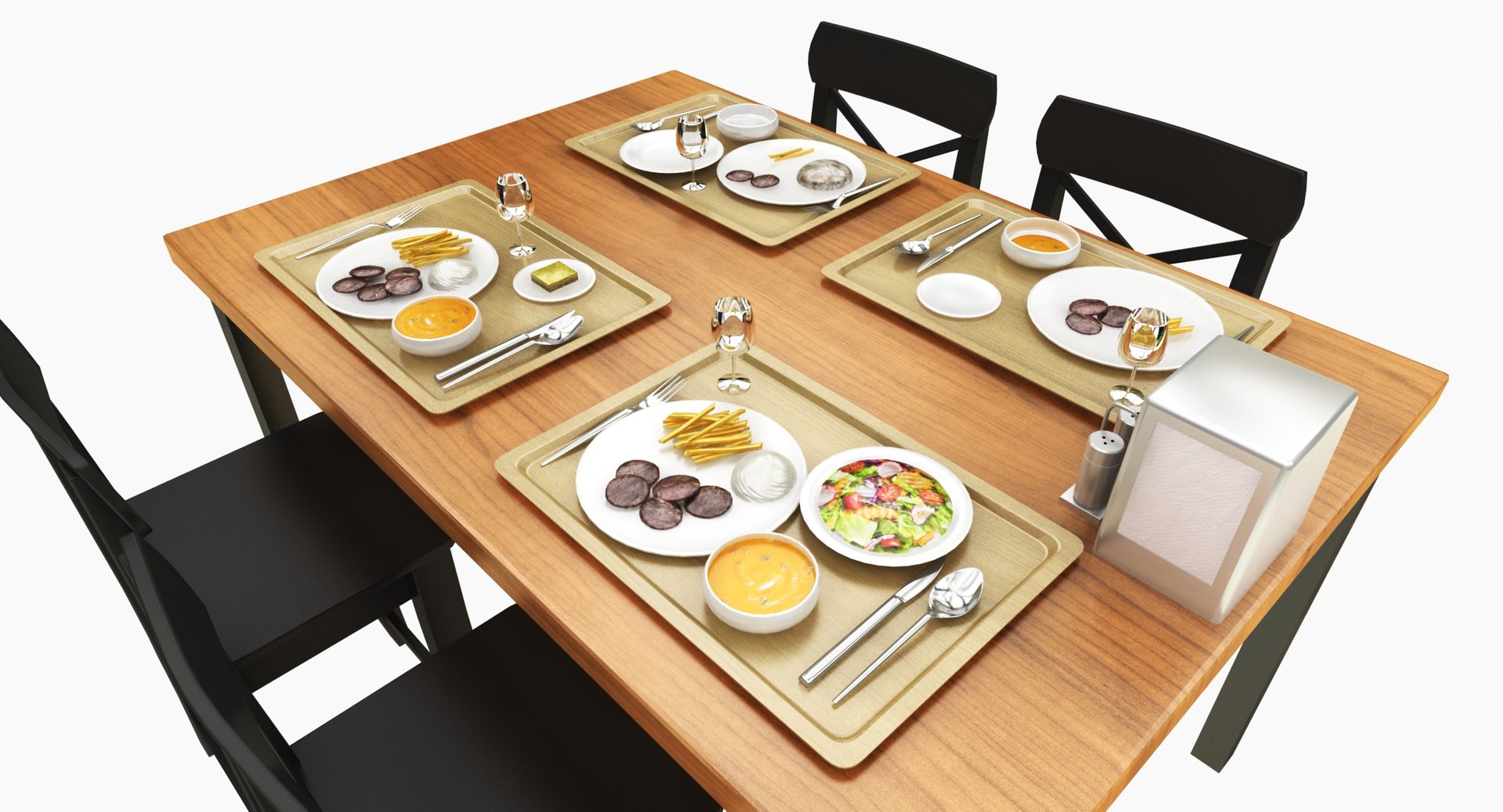 3D Dinning Table Model - TurboSquid 1403832