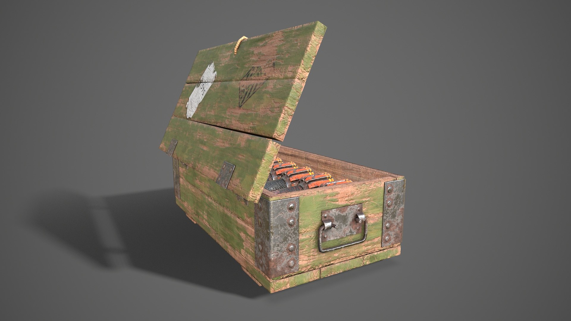 3D Sci-fi Post Apocalyptic Crate Of Grenades - TurboSquid 2174181