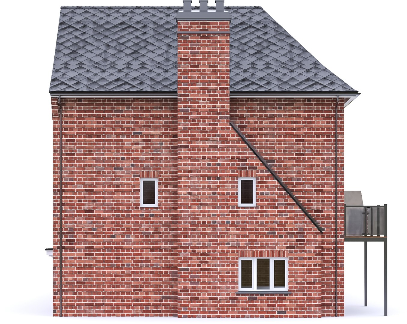 English Brick House 3D Model - TurboSquid 1262940
