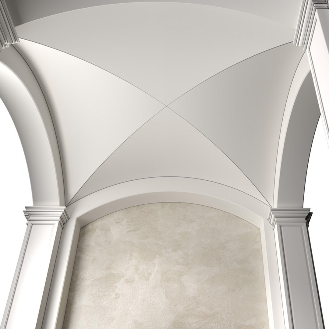 Arched Vaulted Gallery Decorative Plaster 3D - TurboSquid 1832646