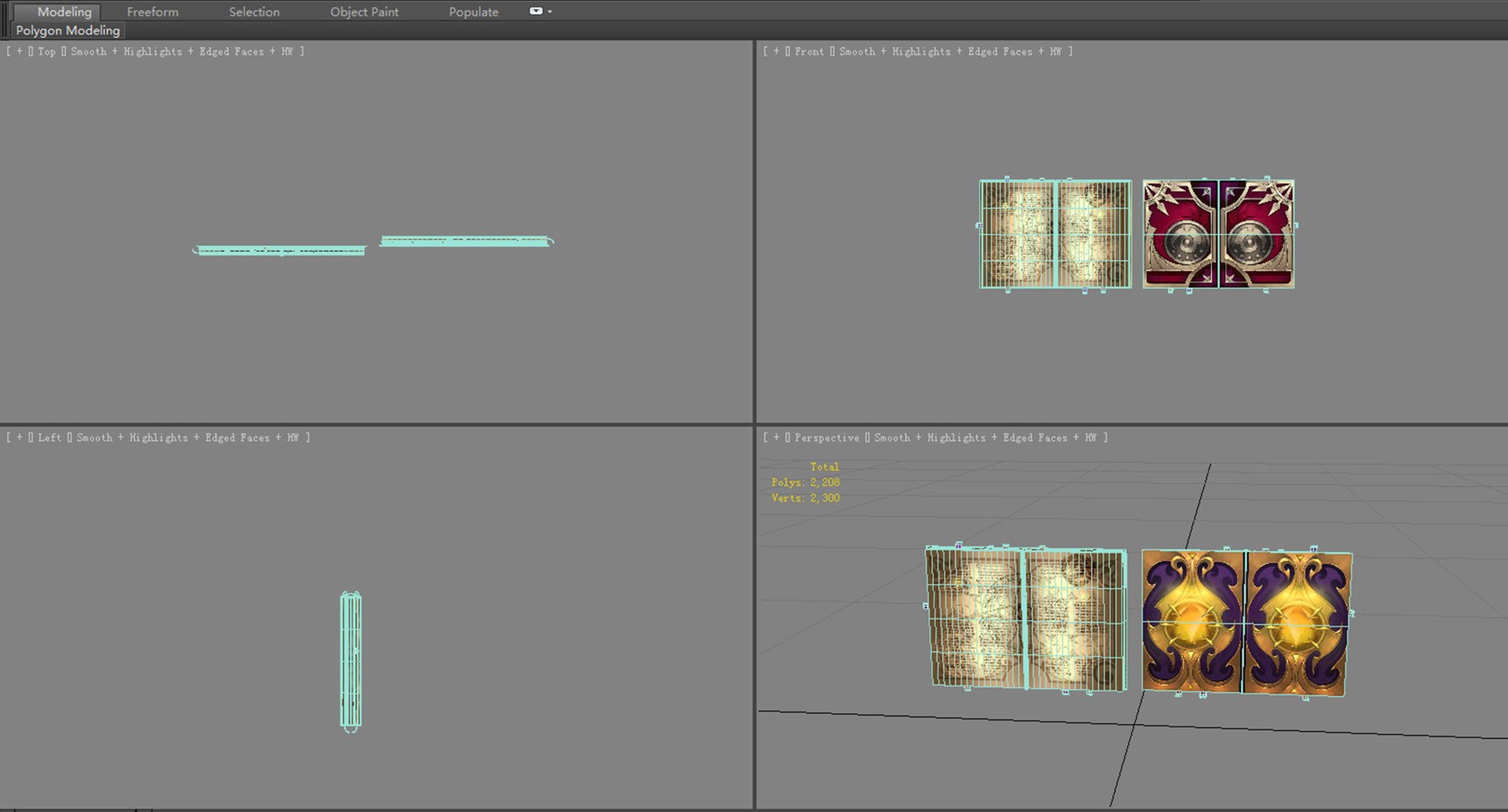 3D Two Magic Books Low-poly - TurboSquid 1961951