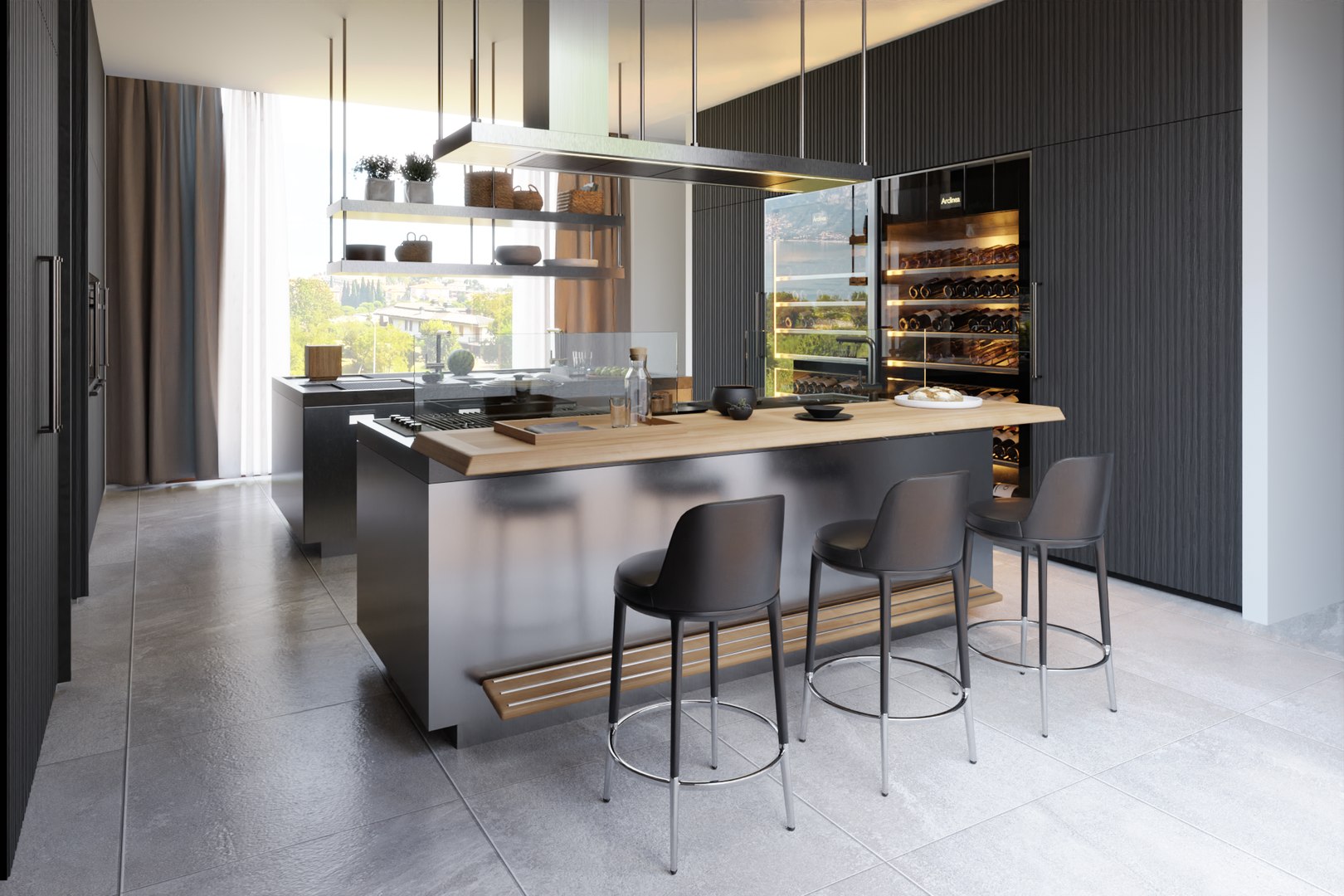 Arclinea - Italia - Double Island Modern Kitchen Model - TurboSquid 2021242