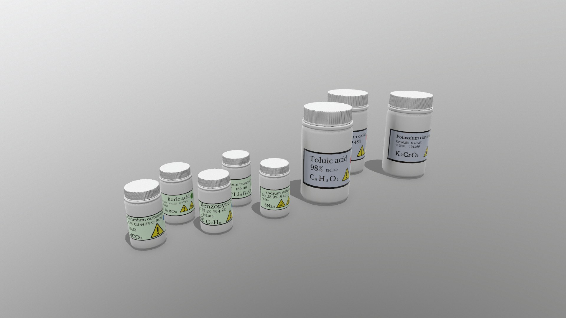 3D Pbr Laboratory Reagents Model - TurboSquid 1592749