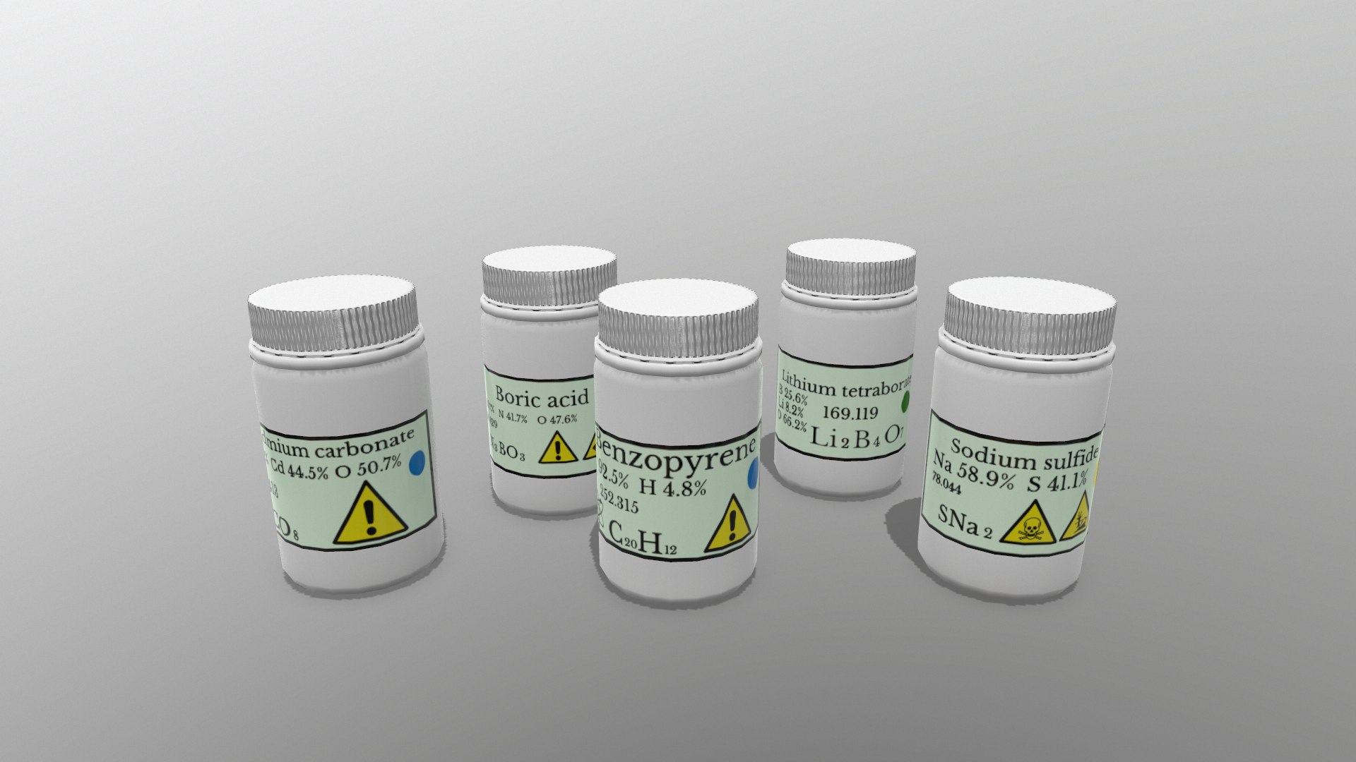 3D Pbr Laboratory Reagents Model - TurboSquid 1592749