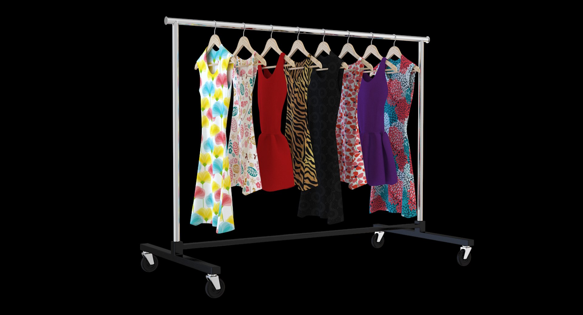 3D Dress Clothing Rack Model - TurboSquid 1326948