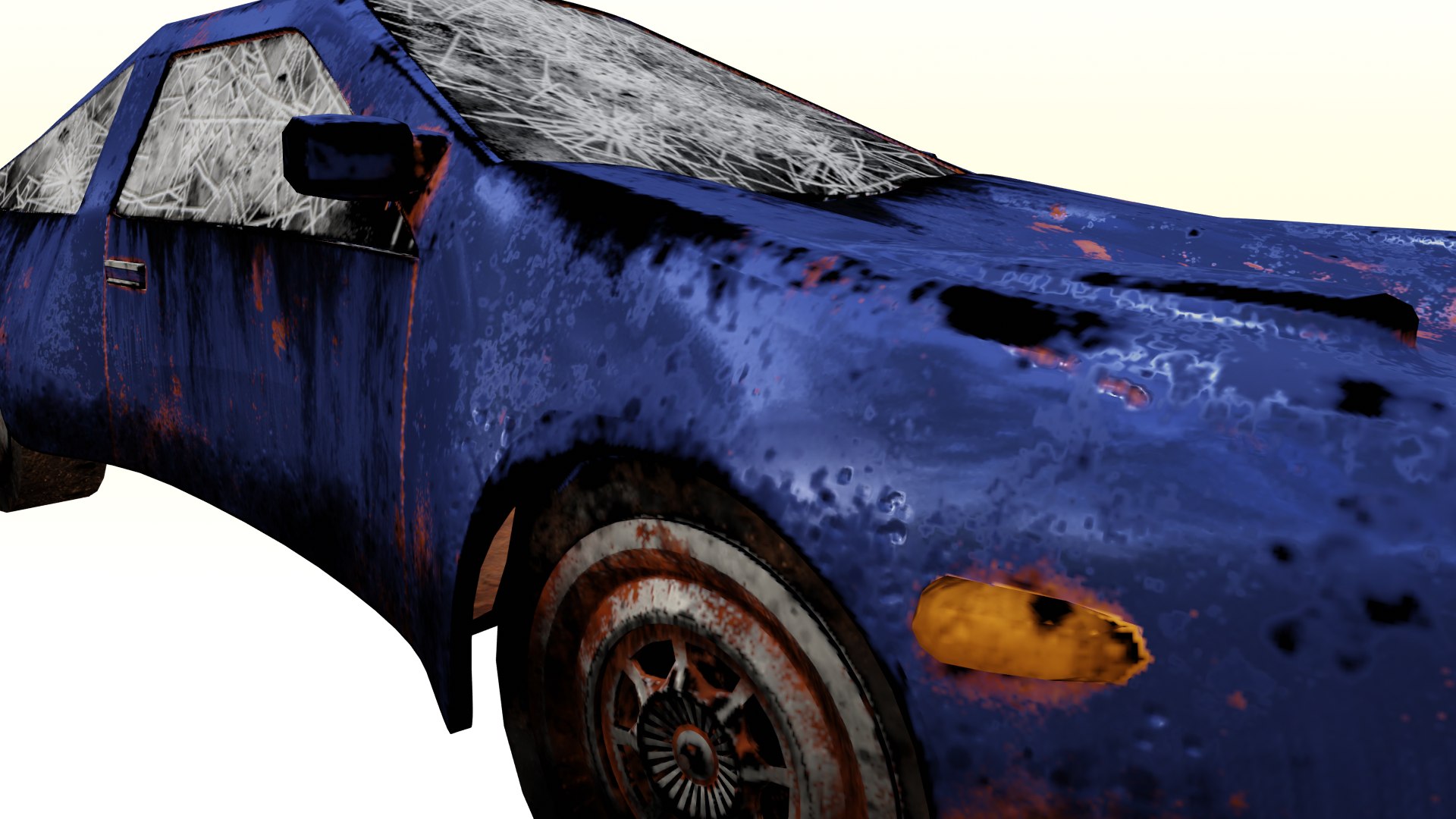 3D Abandoned Car Model - TurboSquid 1854432