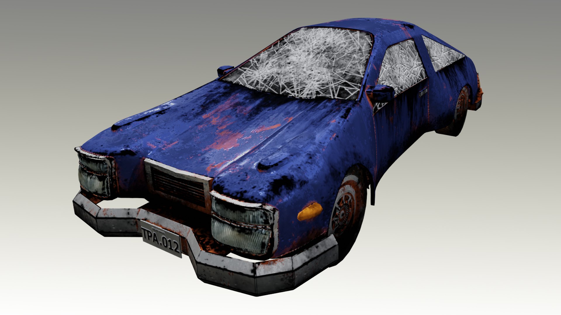 3D Abandoned Car Model - TurboSquid 1854432