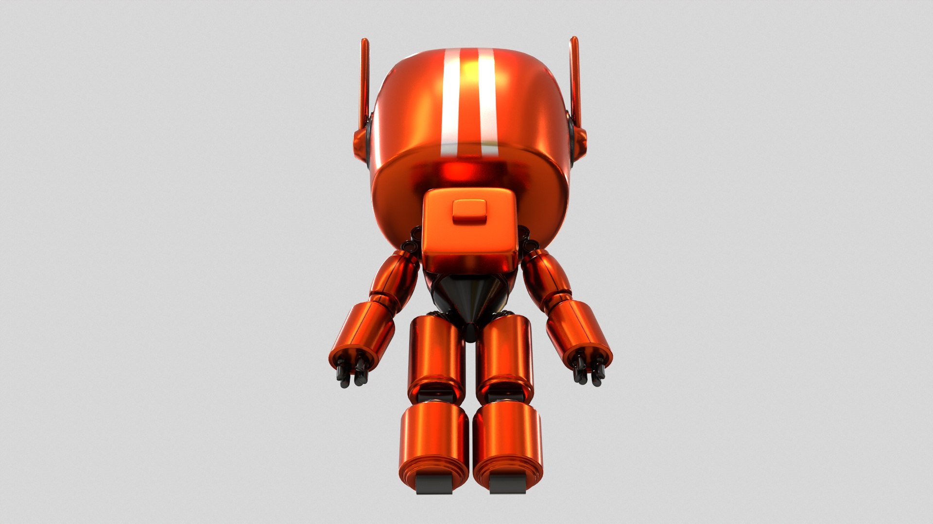 3D Sci-Fi Orange Robot - TurboSquid 2000278