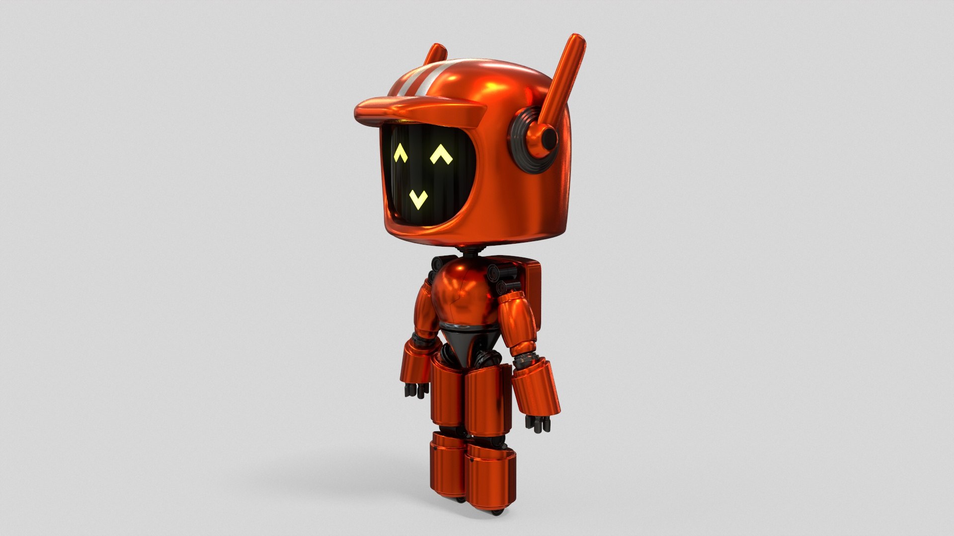 3D Sci-Fi Orange Robot - TurboSquid 2000278