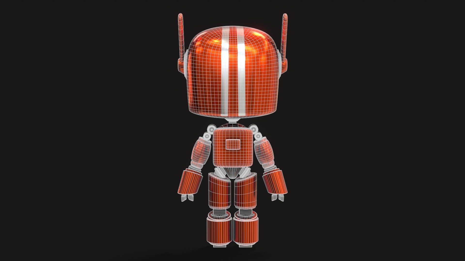 3D Sci-Fi Orange Robot - TurboSquid 2000278