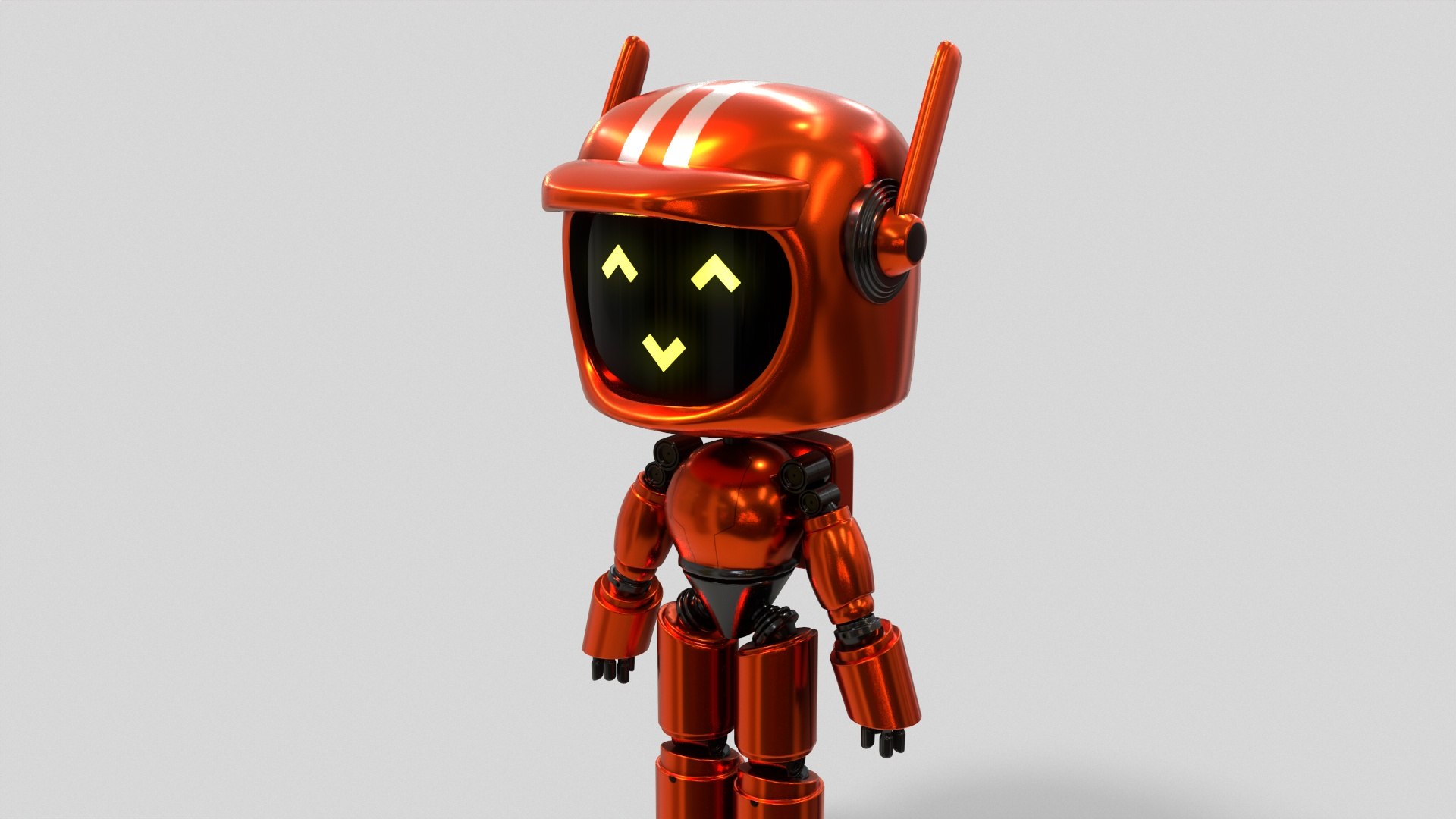 3D Sci-Fi Orange Robot - TurboSquid 2000278