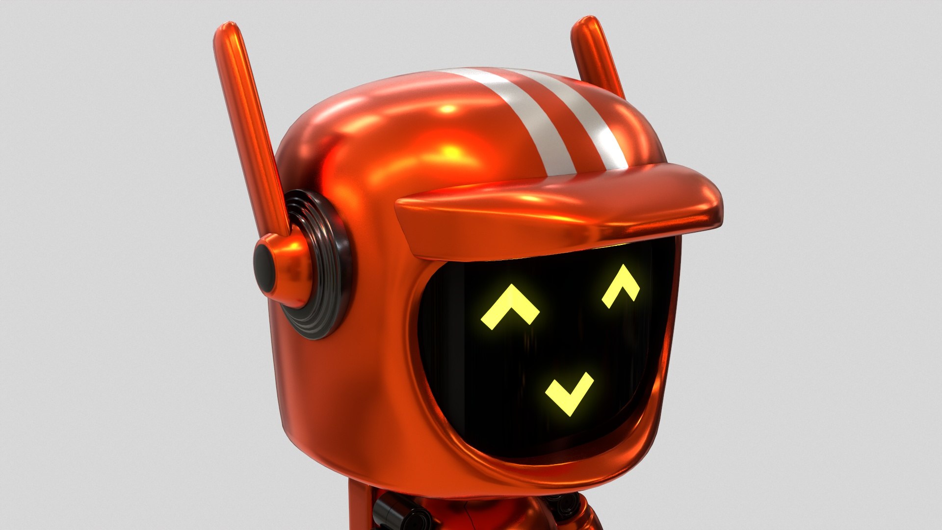3D Sci-Fi Orange Robot - TurboSquid 2000278