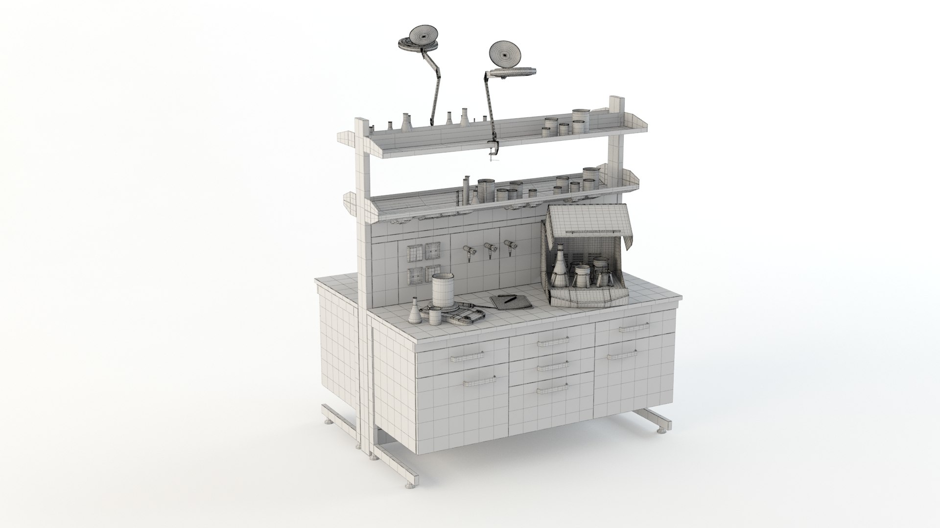 Laboratory Table Model - TurboSquid 1495645