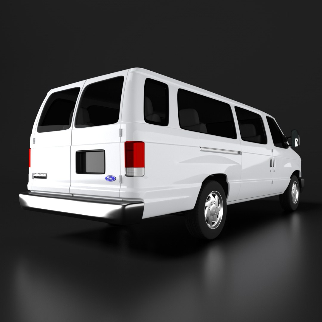 Ford E 350 Passenger Van 3D Model - TurboSquid 2329782