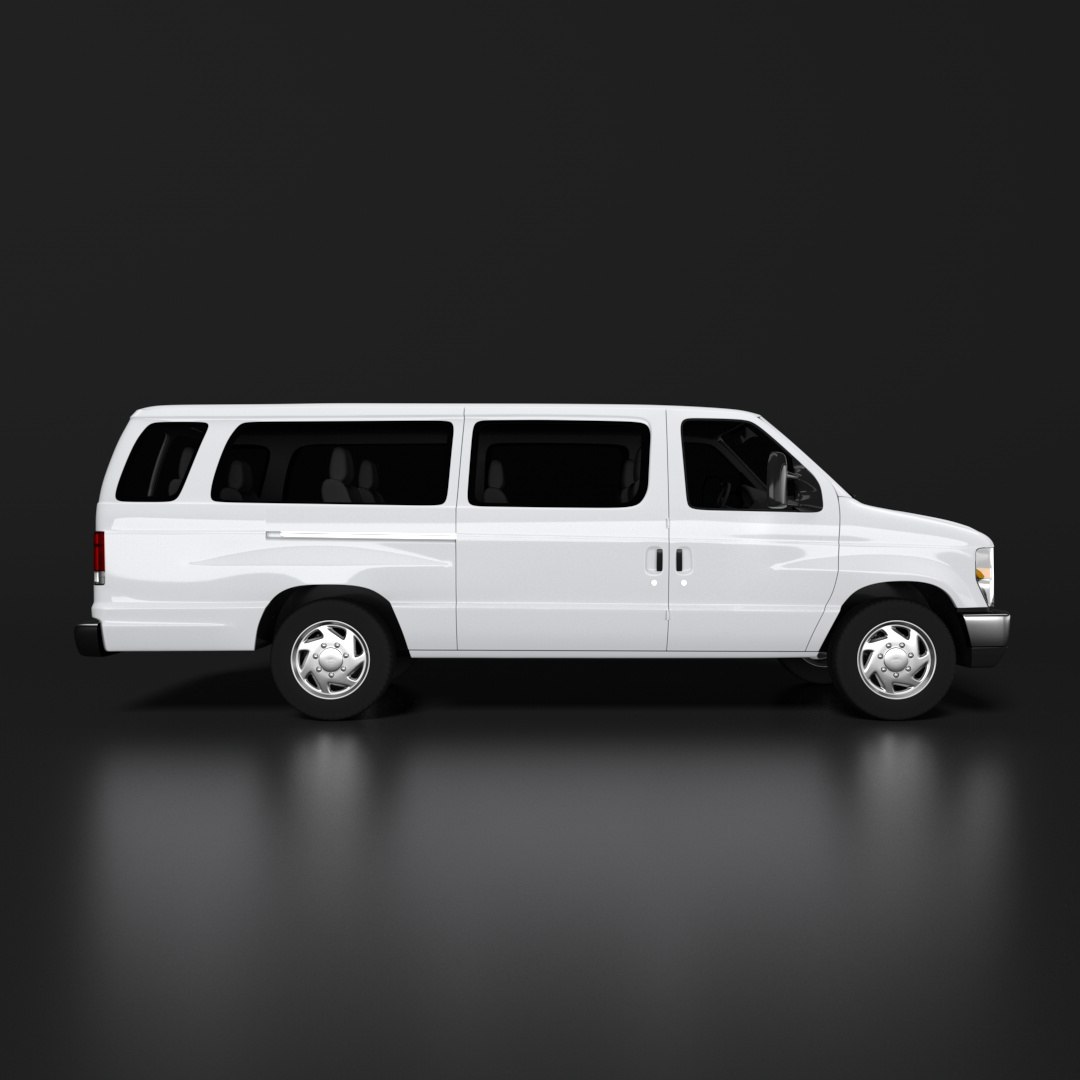 Ford E 350 Passenger Van 3D Model - TurboSquid 2329782