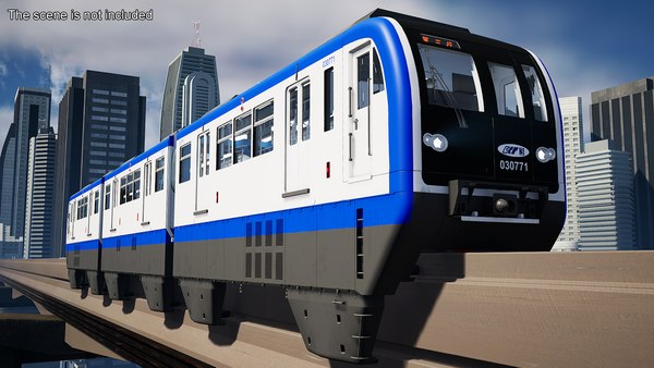 重慶モノレールの先頭車両と客車3Dモデル - TurboSquid 2040413